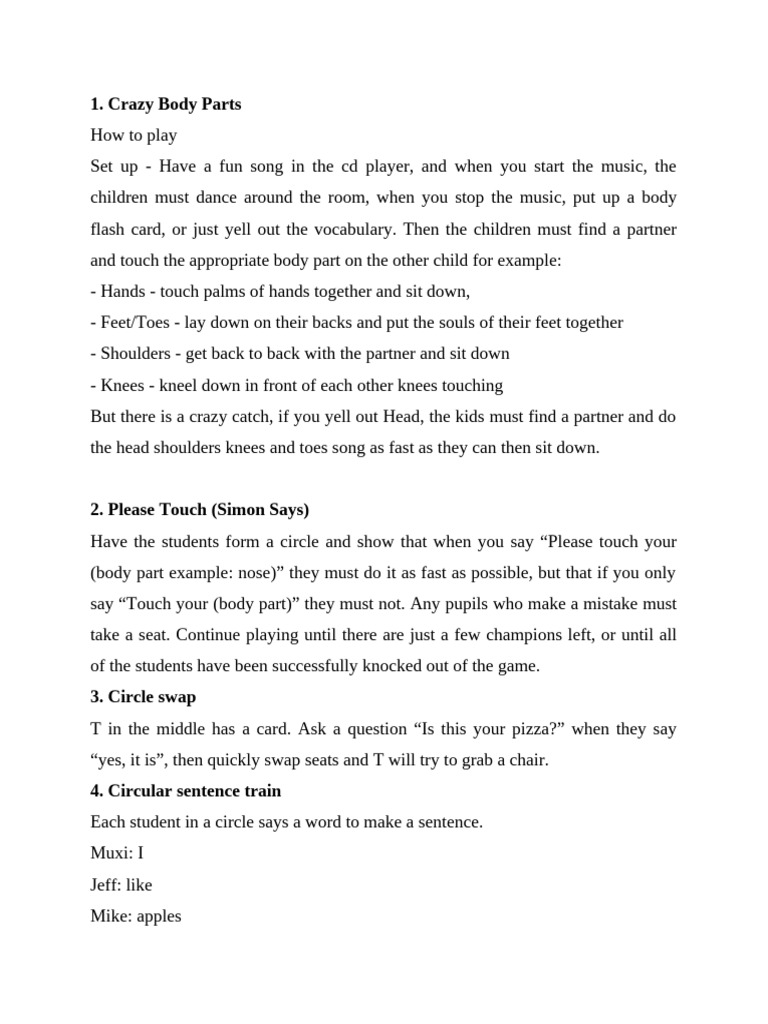 Games For Kids | PDF