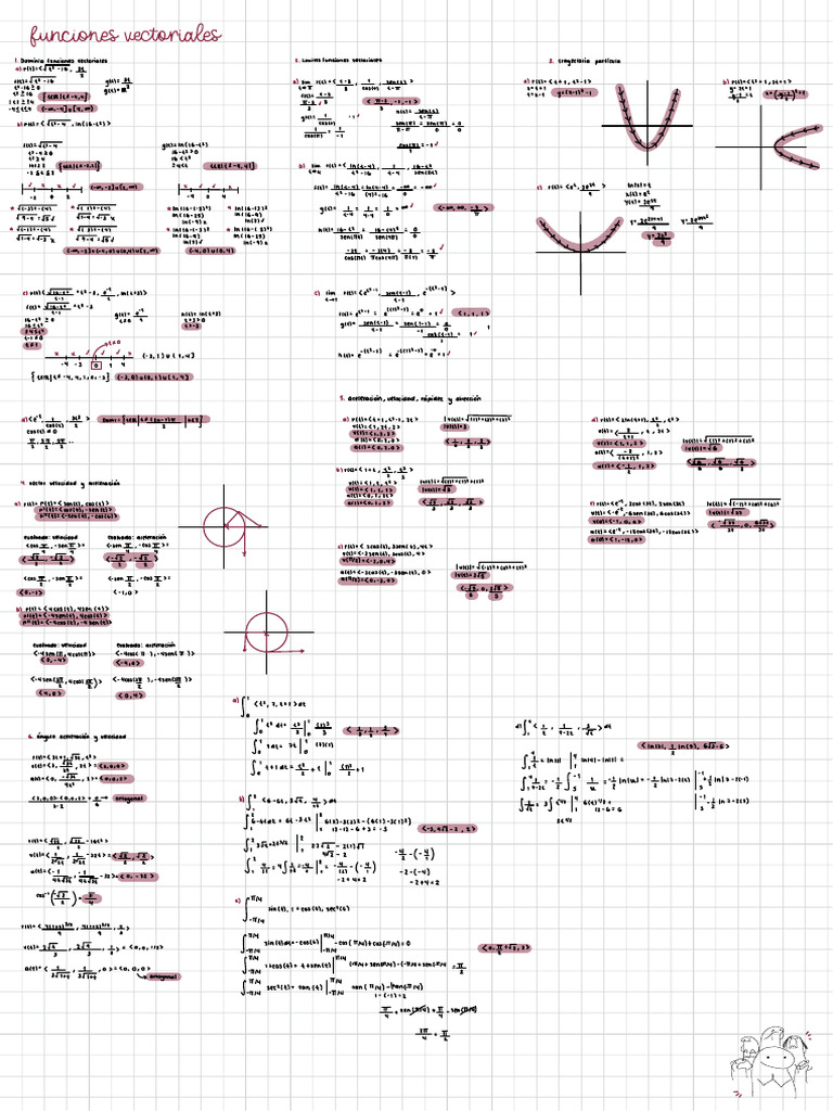 Funciones vectoriales- ejercicios resueltos | PDF