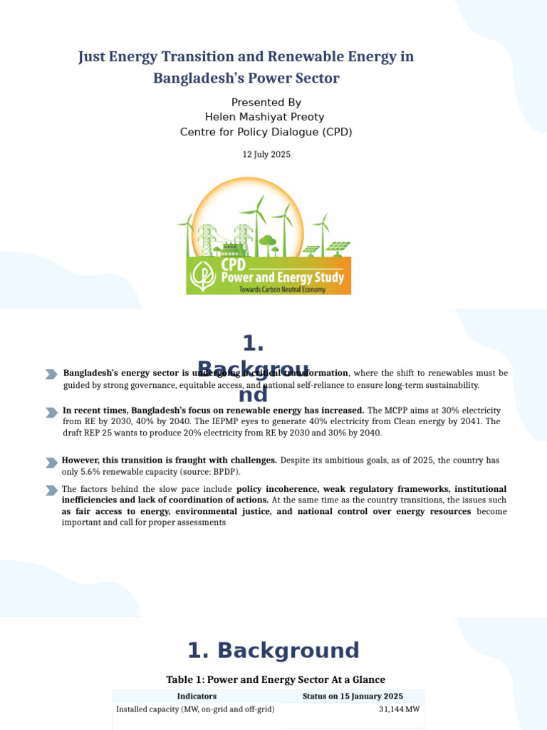Just Energy Transition and Renewable Energy | PDF | Renewable Energy ...