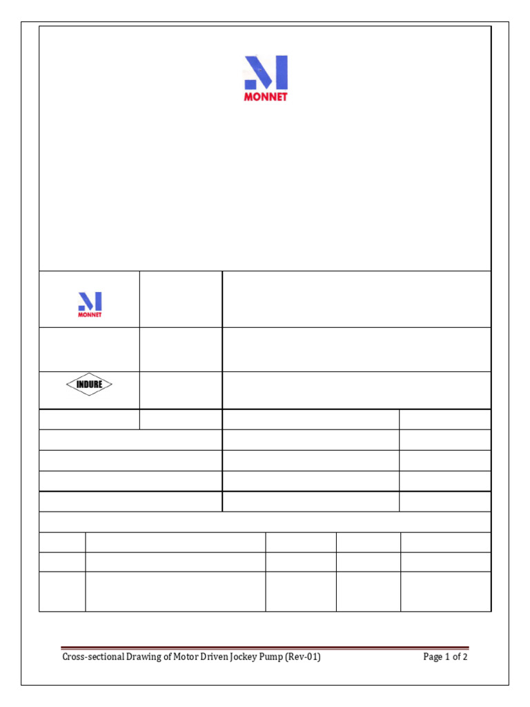 Cross-Sectional Jockey Pump Drawing | PDF