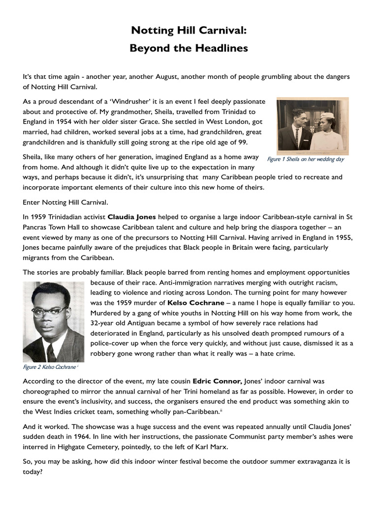 Notting Hill Carnival: Beyond The Headlines | PDF