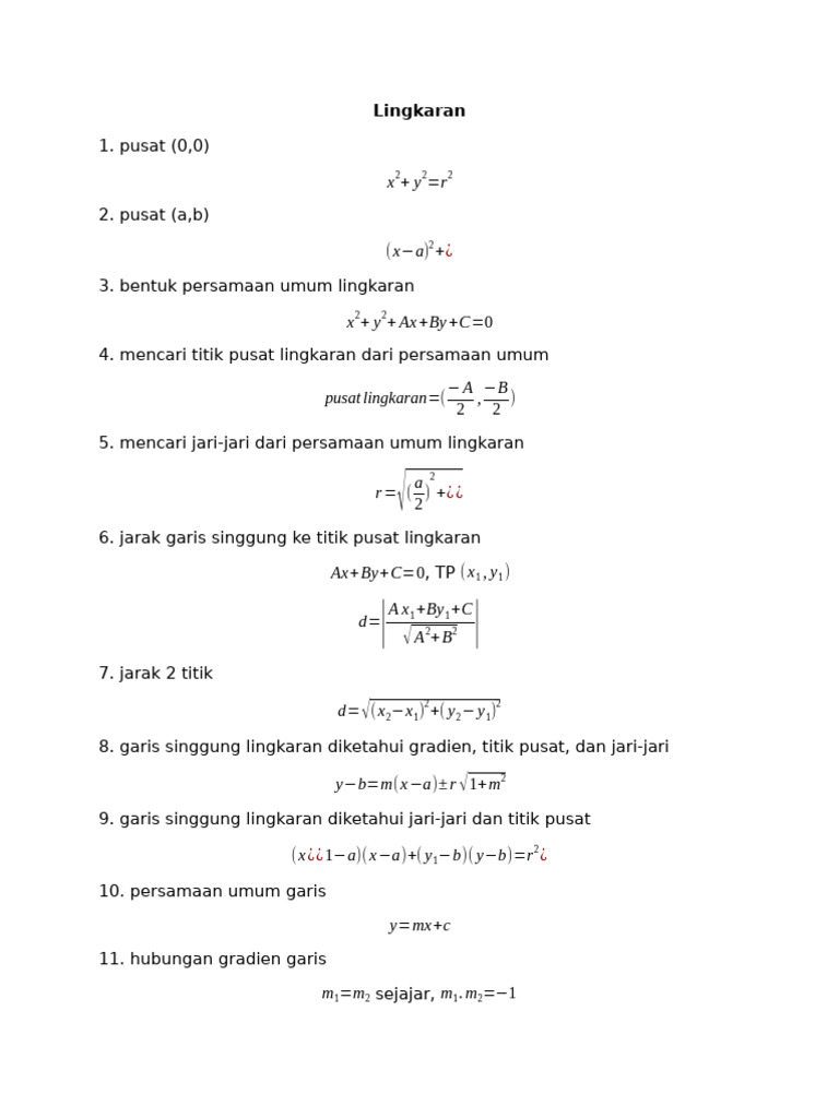 Rumus Mat Minat | PDF