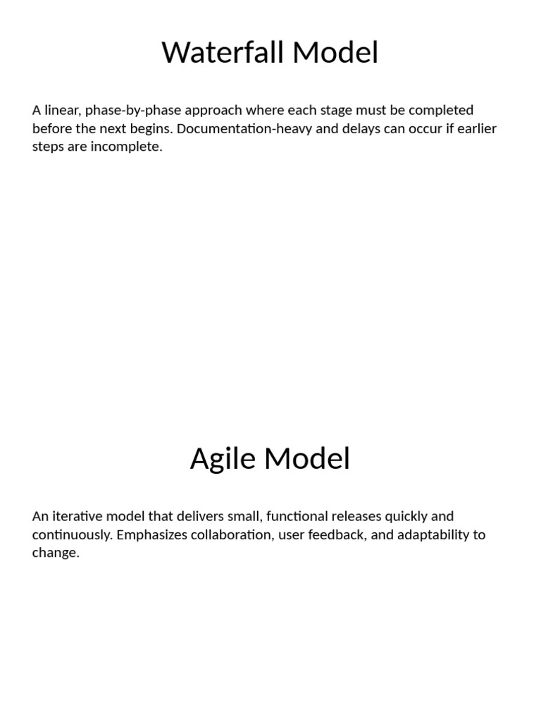 SDLC Models Concise Summary | PDF