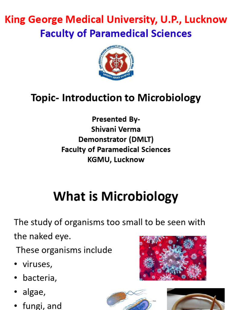 Intro To Microbiology | PDF | Cell (Biology) | Infection