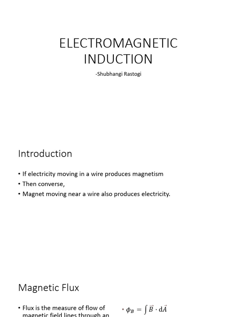 Chapter 6 EMI (Part-1) | PDF | Electromagnetic Induction | Magnetic Field