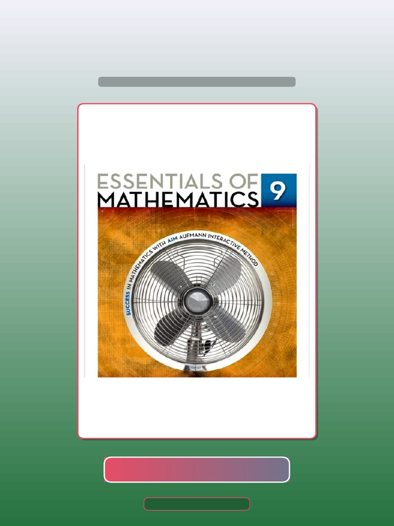 Essentials of Mathematics An Applied Approach 9th Edition Aufmann Ebook ...