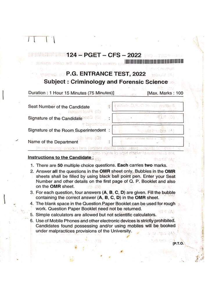 Pget CR&FS - 2022 | PDF