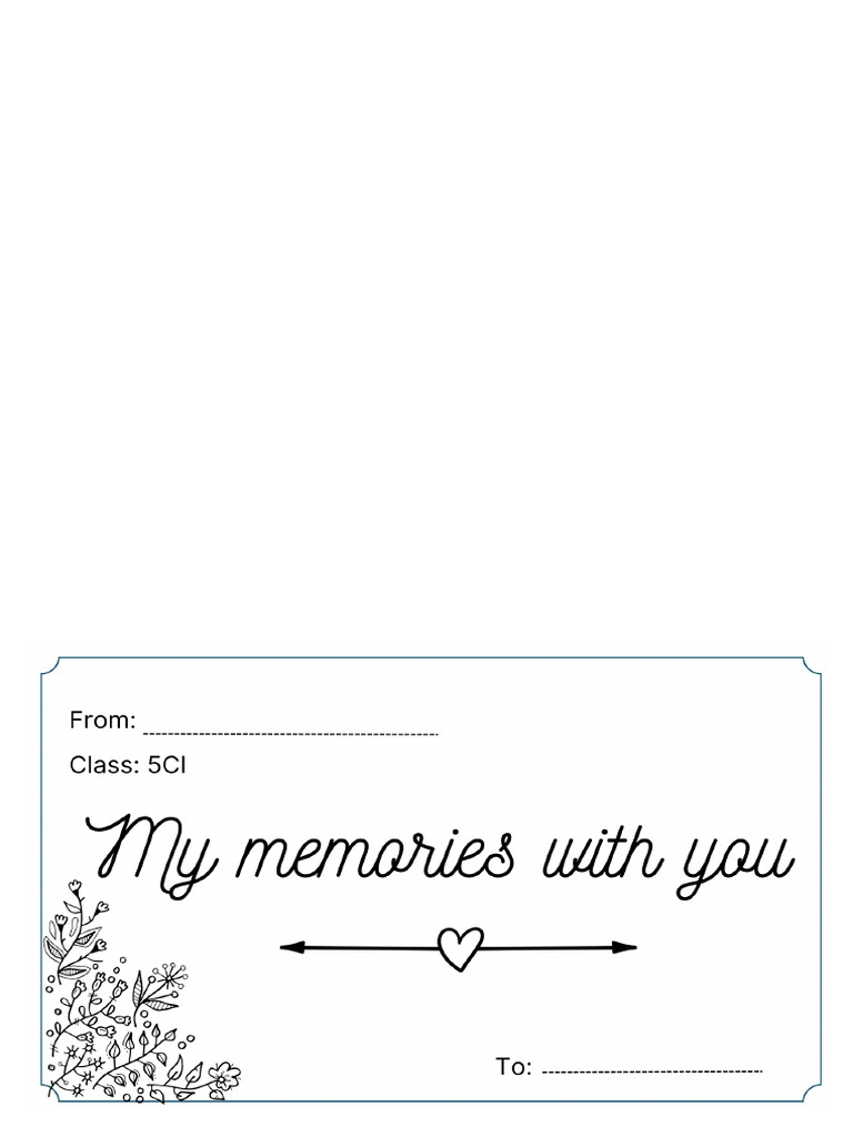 Memory Letter | PDF