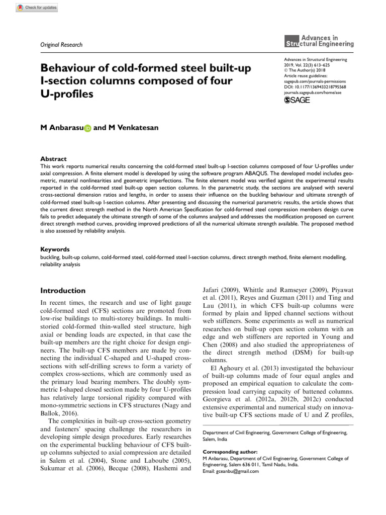 anbarasu-venkatesan-2018-behaviour-of-cold-formed-steel-built-up-i ...