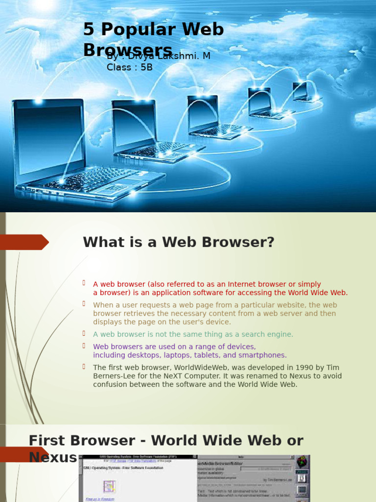 5 Popular Web Browsers Explained | PDF | World Wide Web | Internet & Web