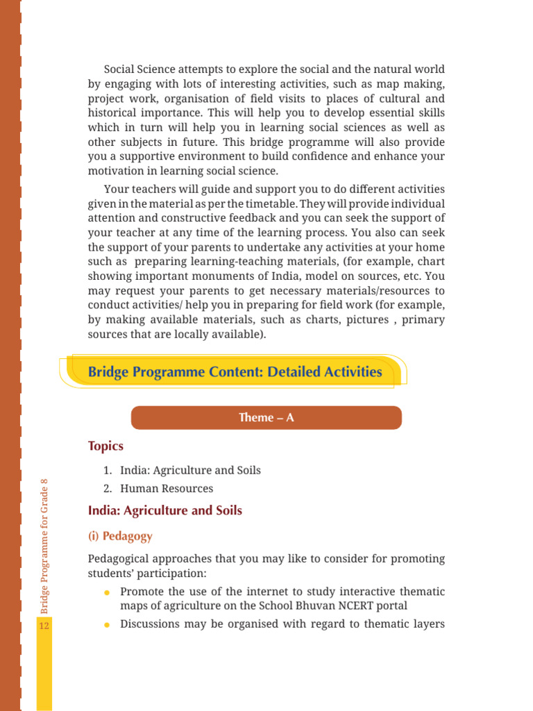 Grade 8 Social Science Bridge Program | PDF | Agriculture | Soil