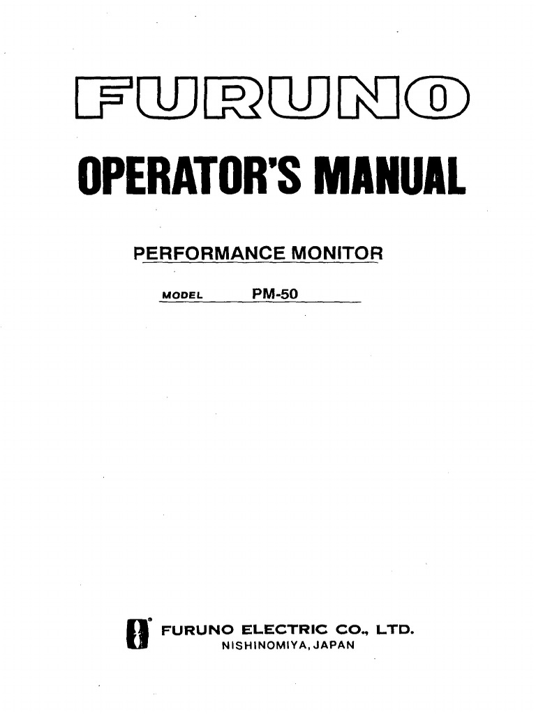 PM-50 Performance Monitor Manual | PDF | Screw | Radar