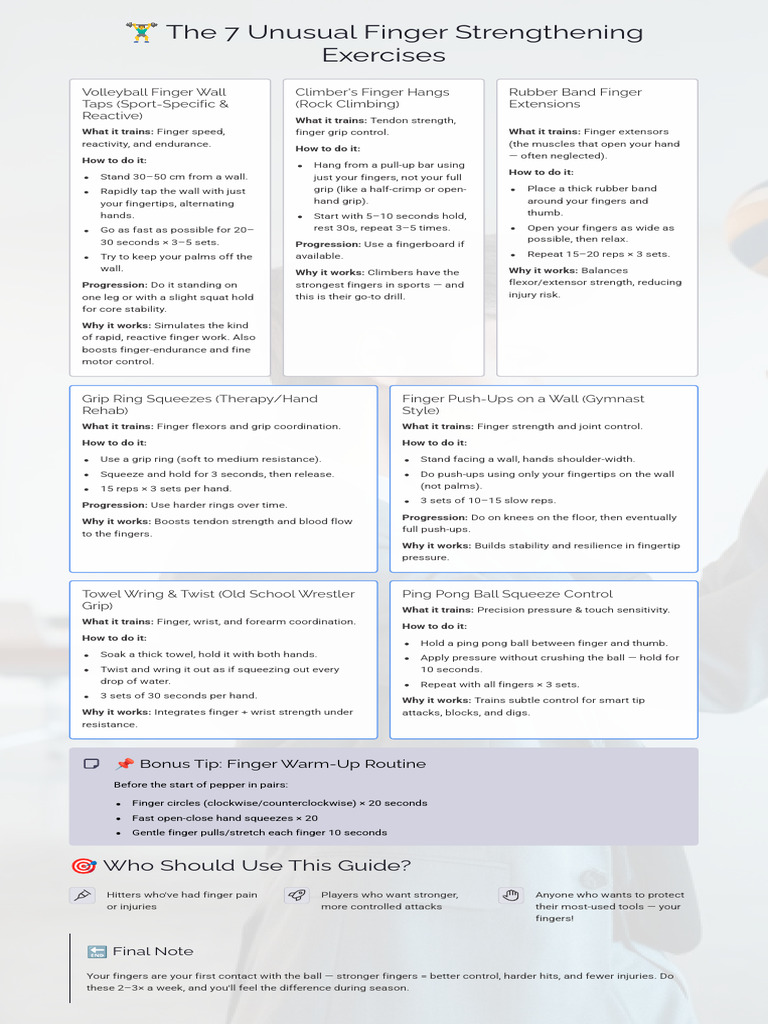 Finger Strengthening Exercises Guide | PDF | Finger | Hand