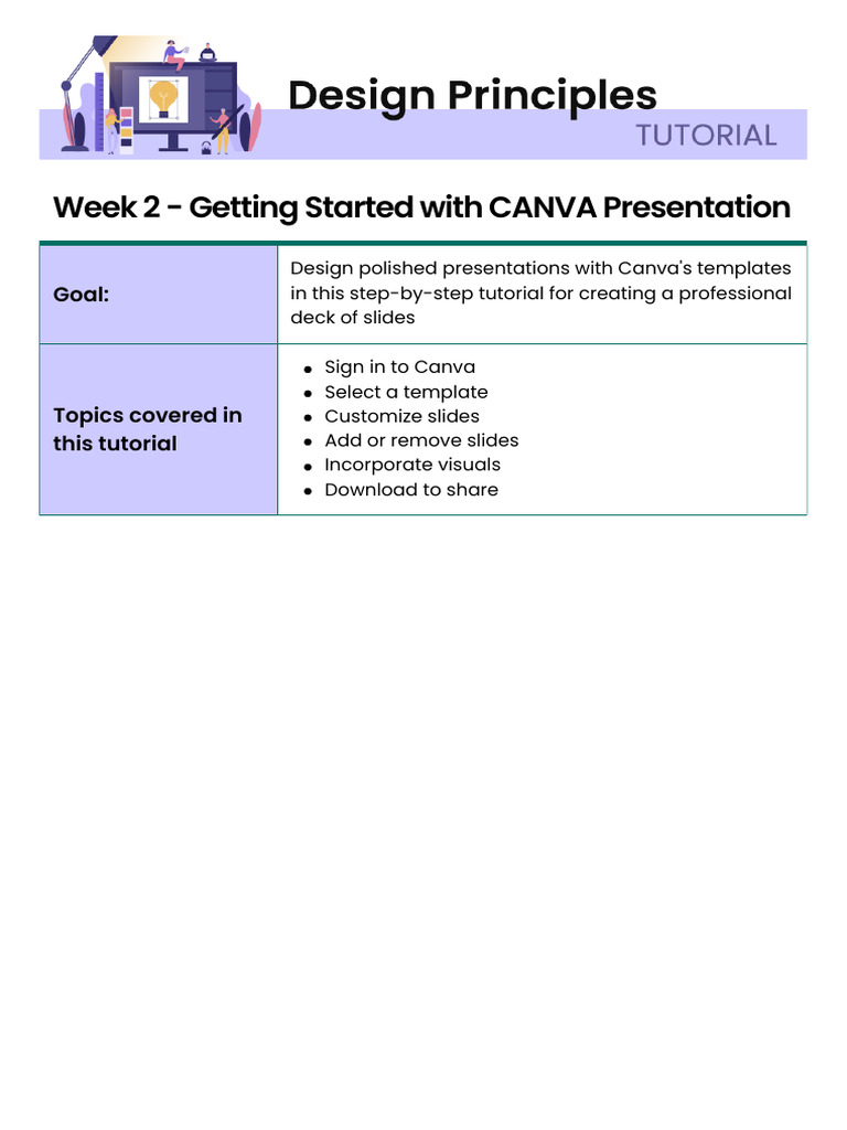 (Tutorial) Week 2 - Getting Started With Canva Presentation | PDF | Computing | Software