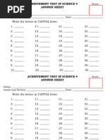 Student Answer Sheet Template | PDF