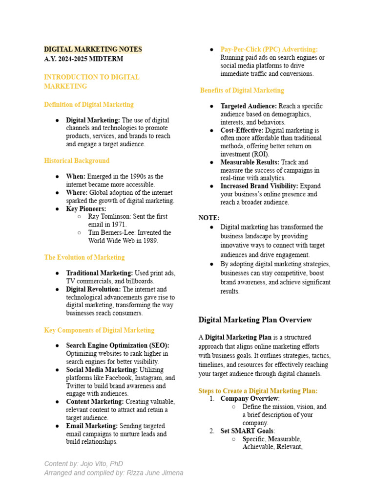 Digital Marketing Overview 2024-2025 | PDF | Digital Marketing | Search ...