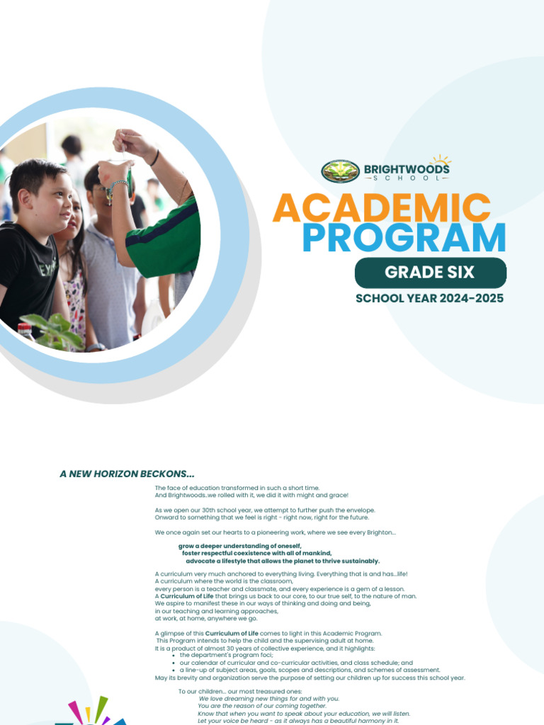 Grade 6 Academic Program 2024-2025 | PDF | Curriculum | Cognition