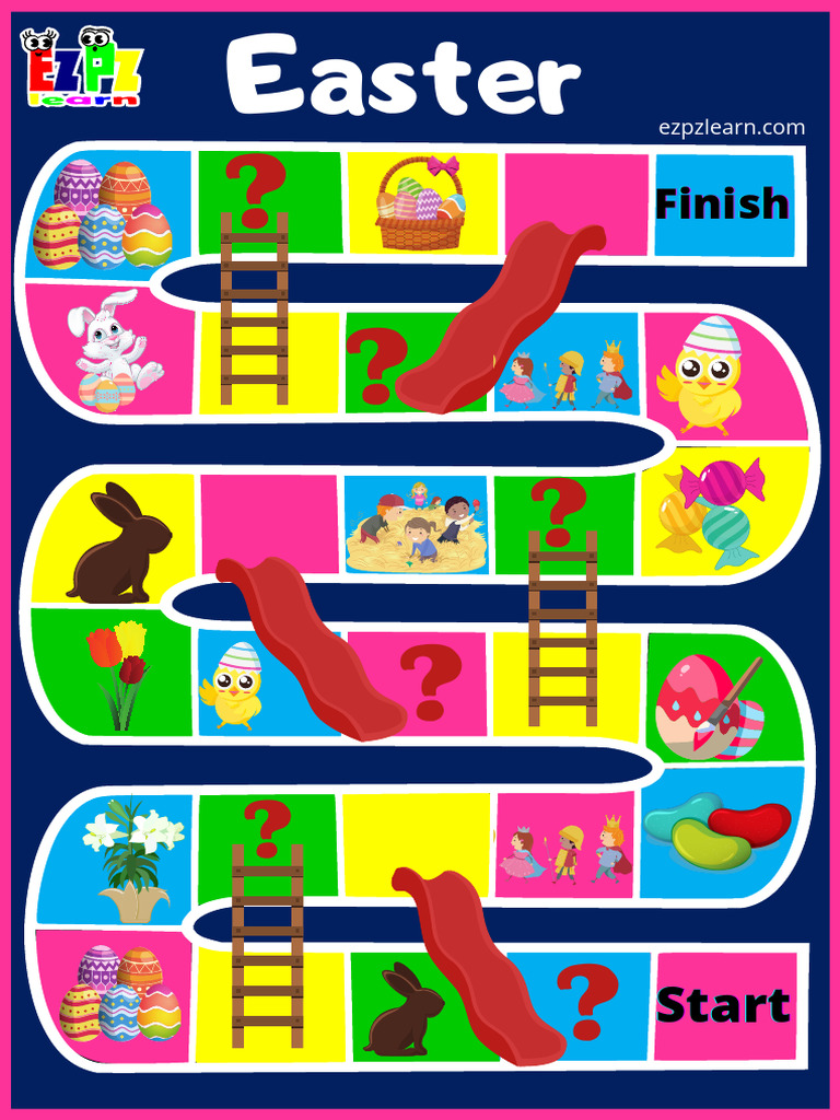 Easter Slides and Ladders Game | PDF
