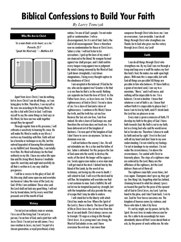 8 Biblical Confessions | PDF | Jesus | Glory (Religion)