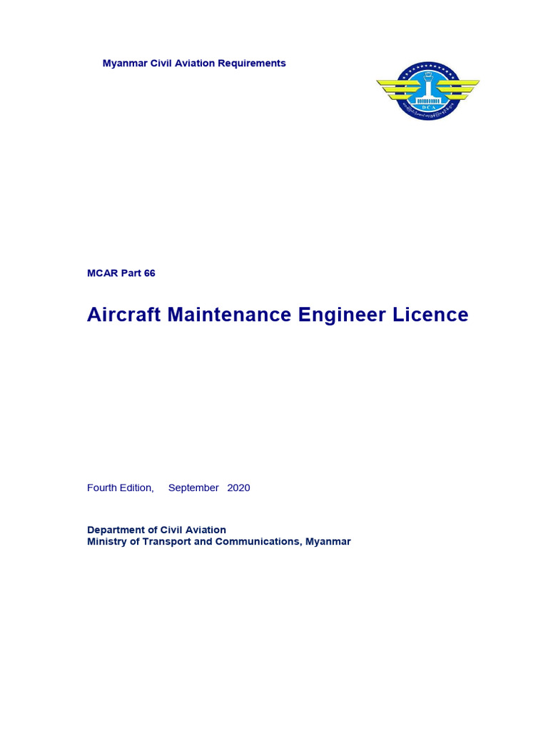 Myanmar Aircraft Maintenance License Guide | PDF | Electrical Connector ...