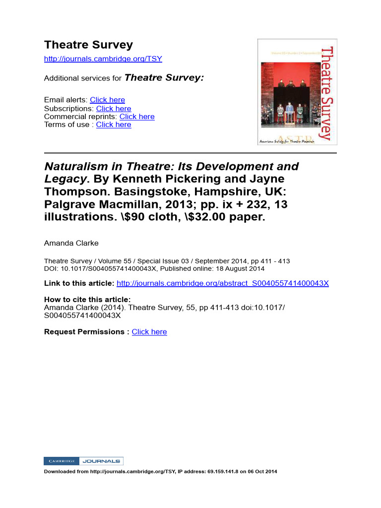 Naturalism in Theatre Overview | PDF | Theatre | Realism (Arts)