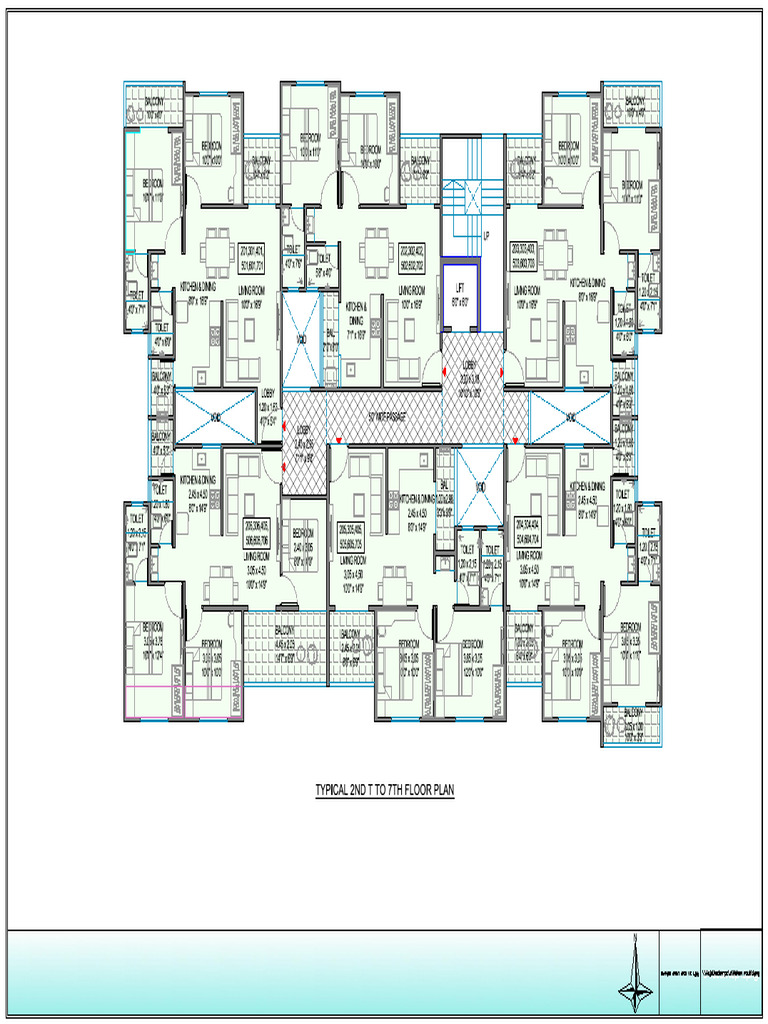 Typical 2nd Floor To 7th Floor Planf | PDF