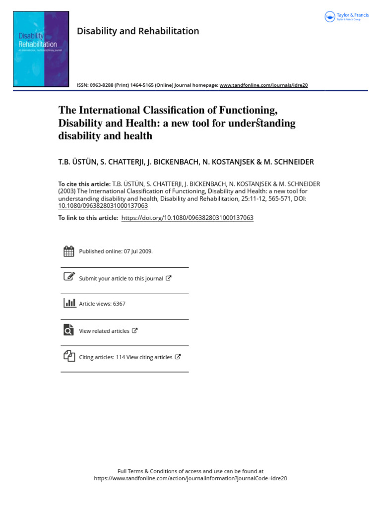 Understanding the ICF Framework | PDF | Physical Therapy | Disability
