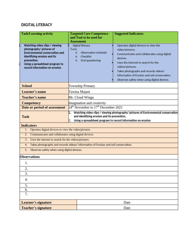 Tool for Assessing Digital Literacy | PDF | Chess | Chess Theory