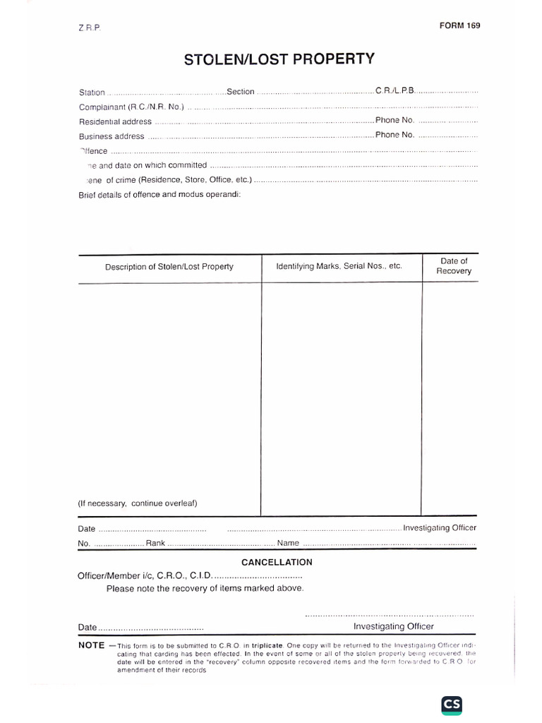 Form 169-1 | PDF
