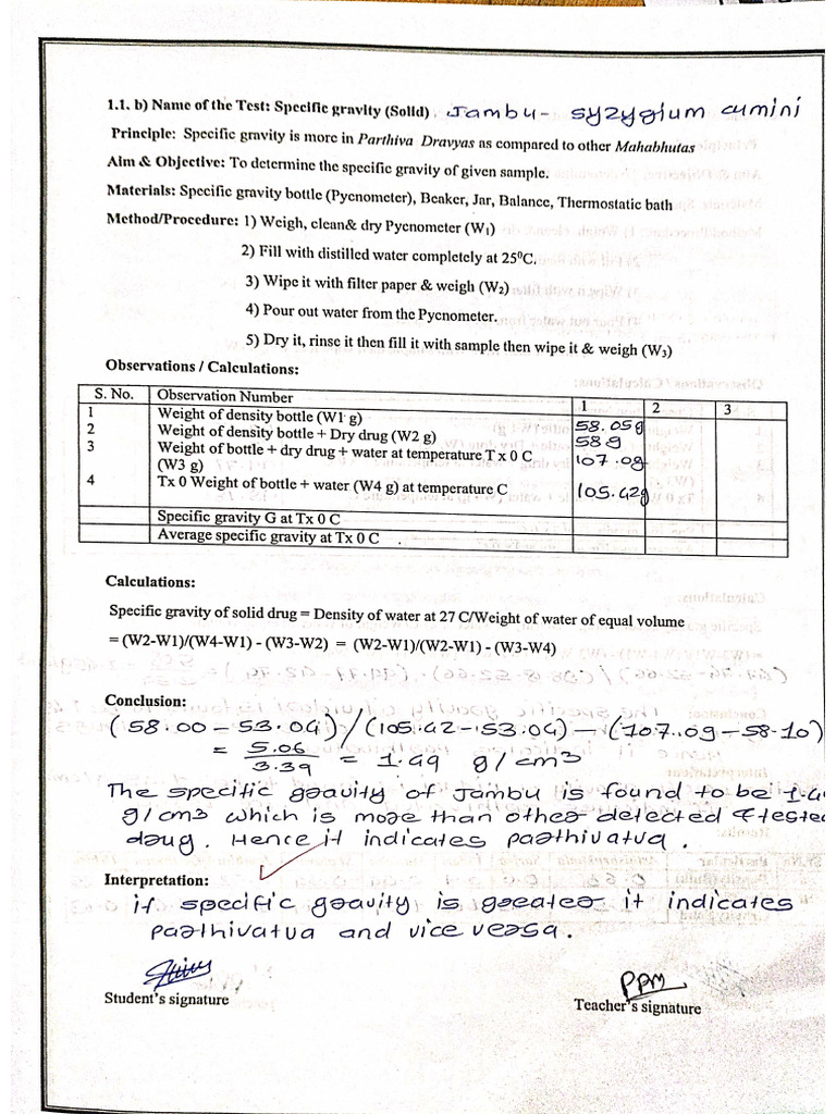 Specific Gravity | PDF