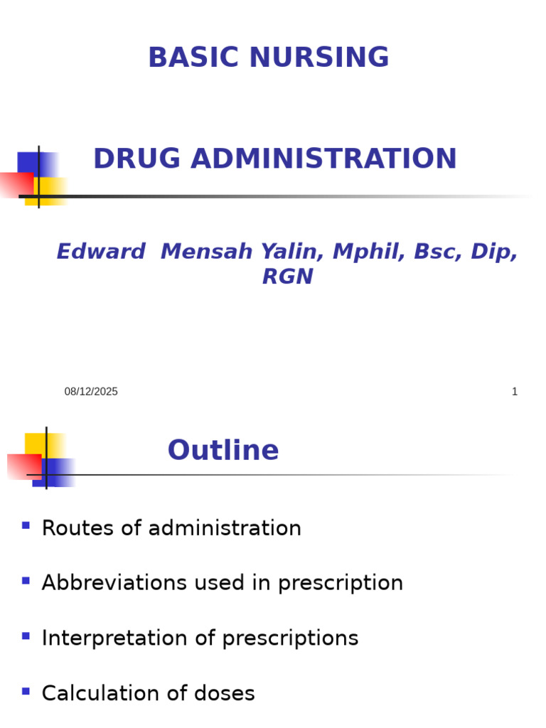 Drug Administration 1 | PDF | Drugs | Health Care