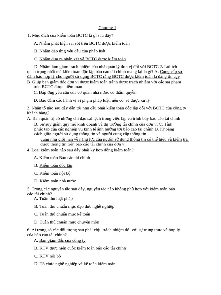 Kiem BCTC Co Dap | PDF