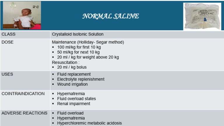 Normal Saline: Uses, Dosage & Risks | PDF