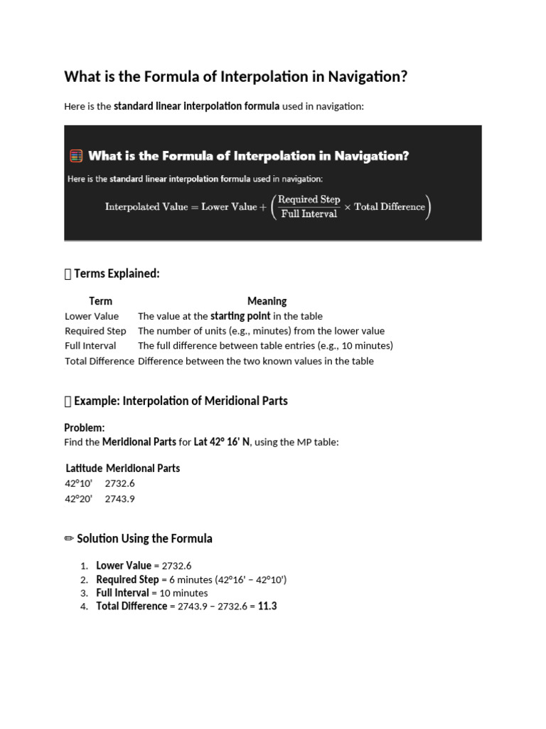 Nav 3 Interpolation | PDF