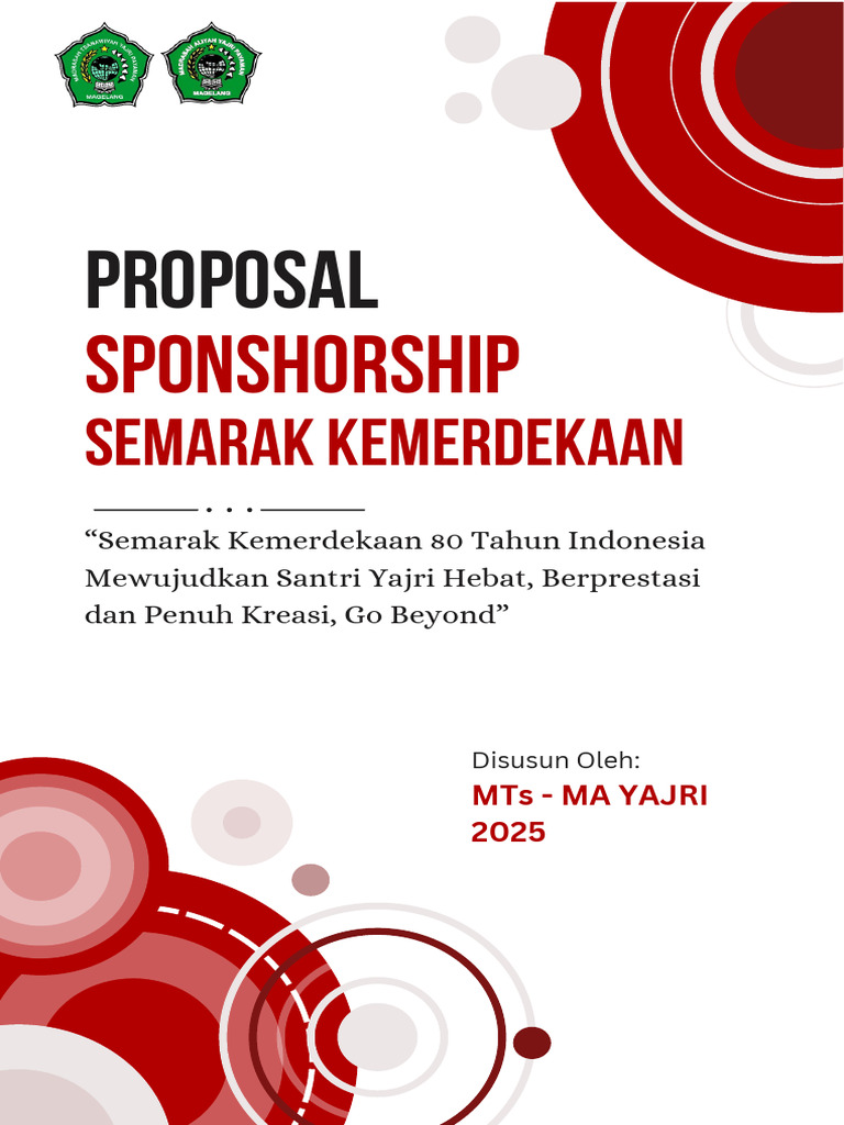 Merah Putih Simpel Modern Cover Proposal Lomba Kemerdekaan Dokumen A4 ...