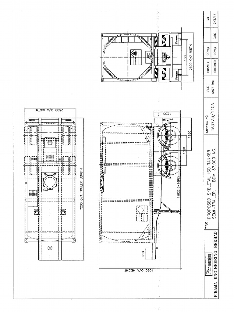 Drawing Tanker ISO | PDF