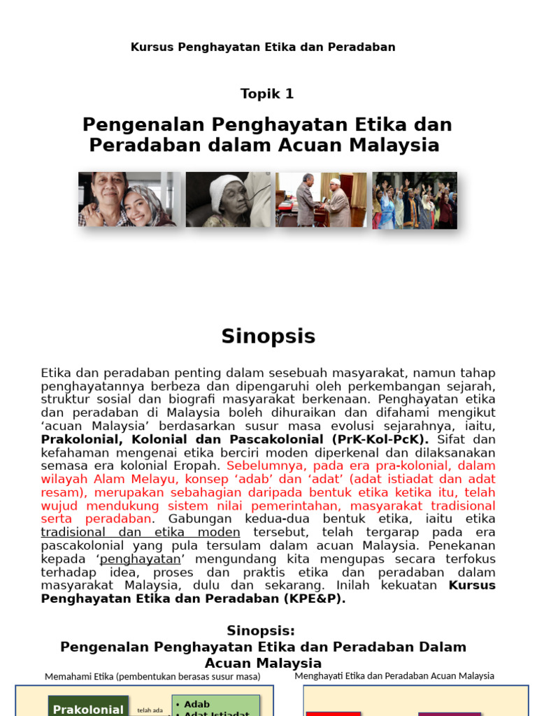 02 Topik 1 - Pengenalan Penghayatan Etika Dan Peradaban Acuan Malaysia ...