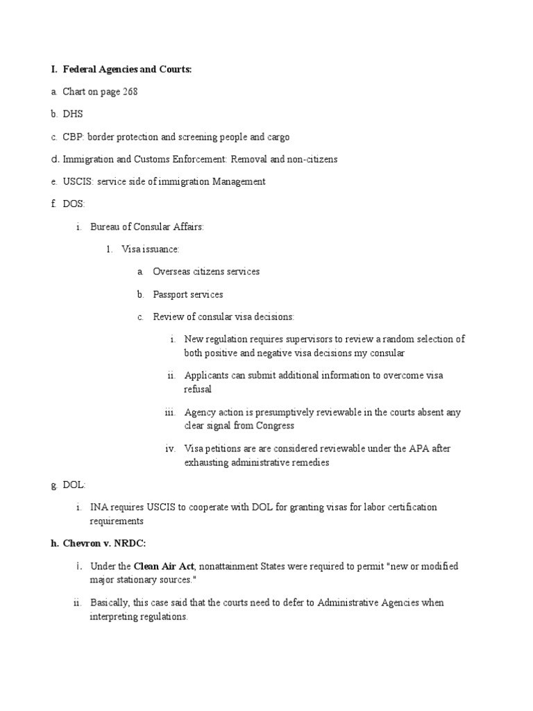 Immigration Class Outline | PDF | Asylum In The United States ...