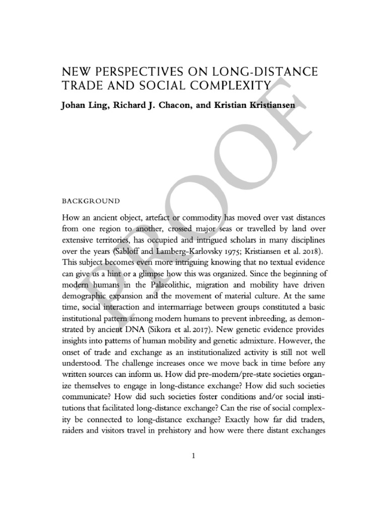 New Perspectives On Long Distance Trade | PDF