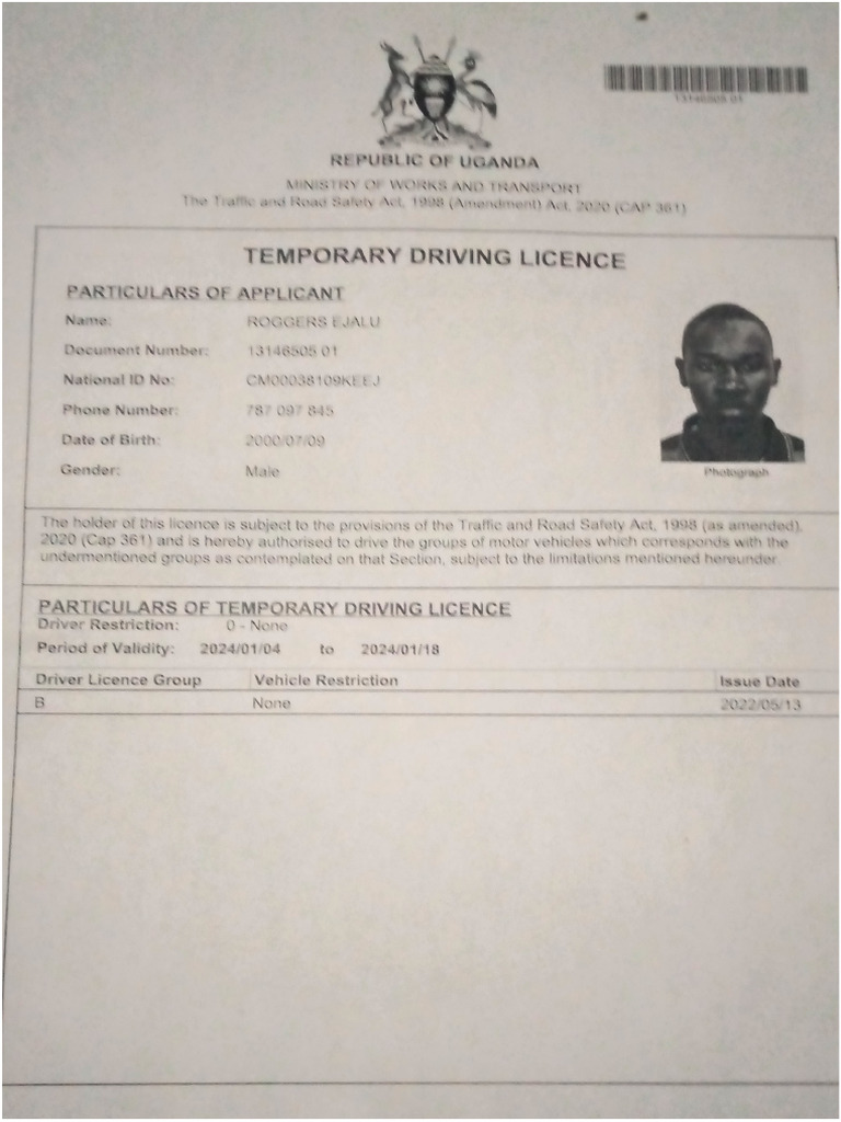 Temporary License | PDF