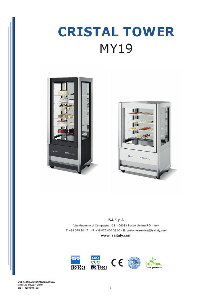 Cristal Tower MY19 Manual | PDF | Ac Power Plugs And Sockets | Power Supply