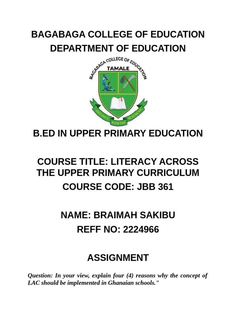 Bagabaga College of Education | PDF