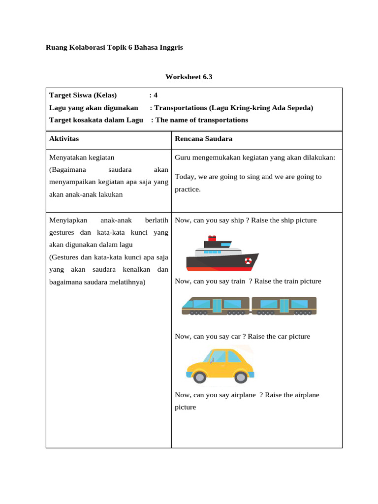 English Worksheet: Transportation Songs | PDF | Chess Theory | Chess