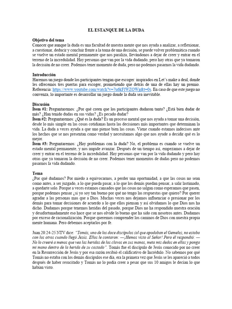 El Estanque de La Duda | PDF | Jesús | La resurrección de Jesús