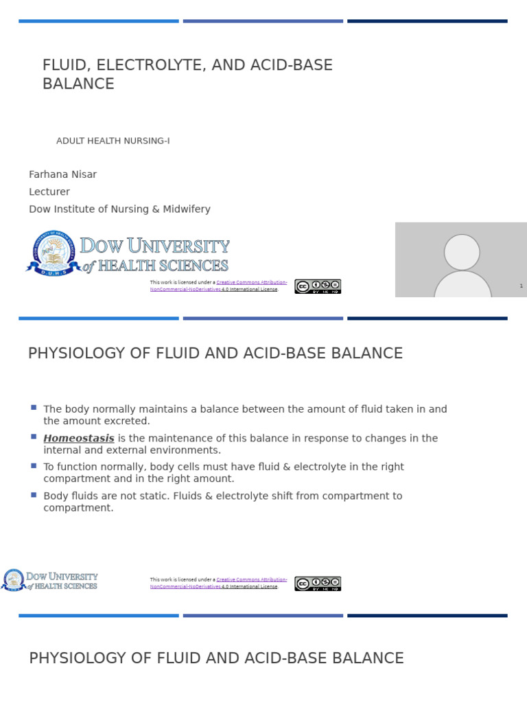 Fluid & Electrolyte Imbalances | PDF | Edema | Osmosis