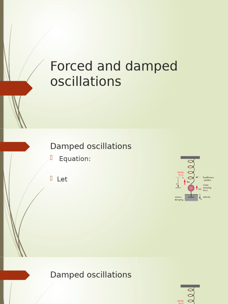 Forced and Damped Oscillations | PDF