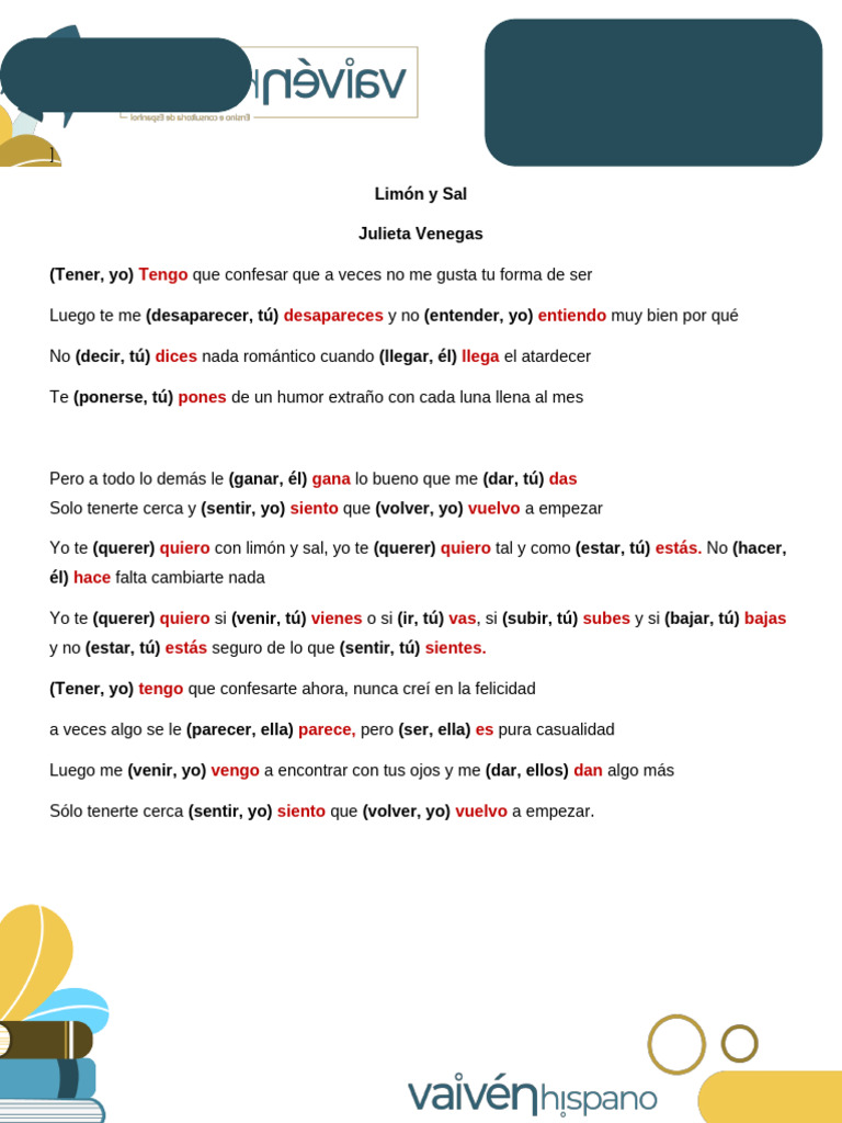Limón y Sal Julieta Venegas | PDF