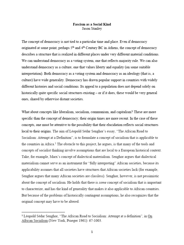 Understanding Fascism as a Social Kind | PDF | Nationalism | Fascism