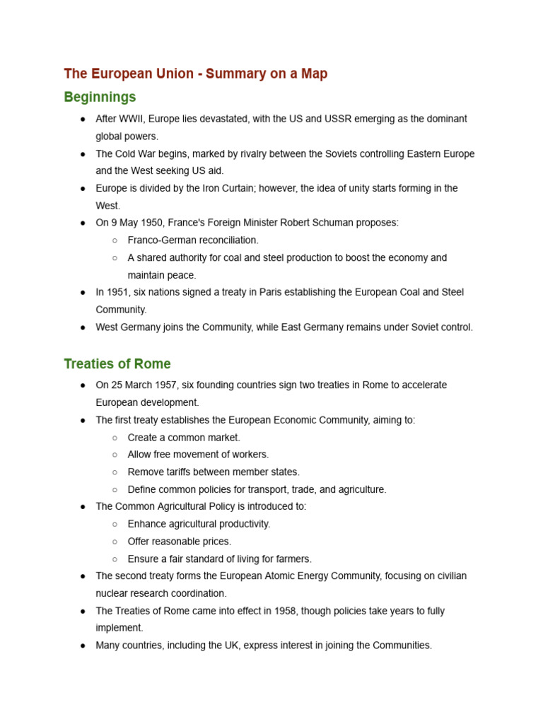 EU History and Development Overview | PDF | Eurozone | European Union