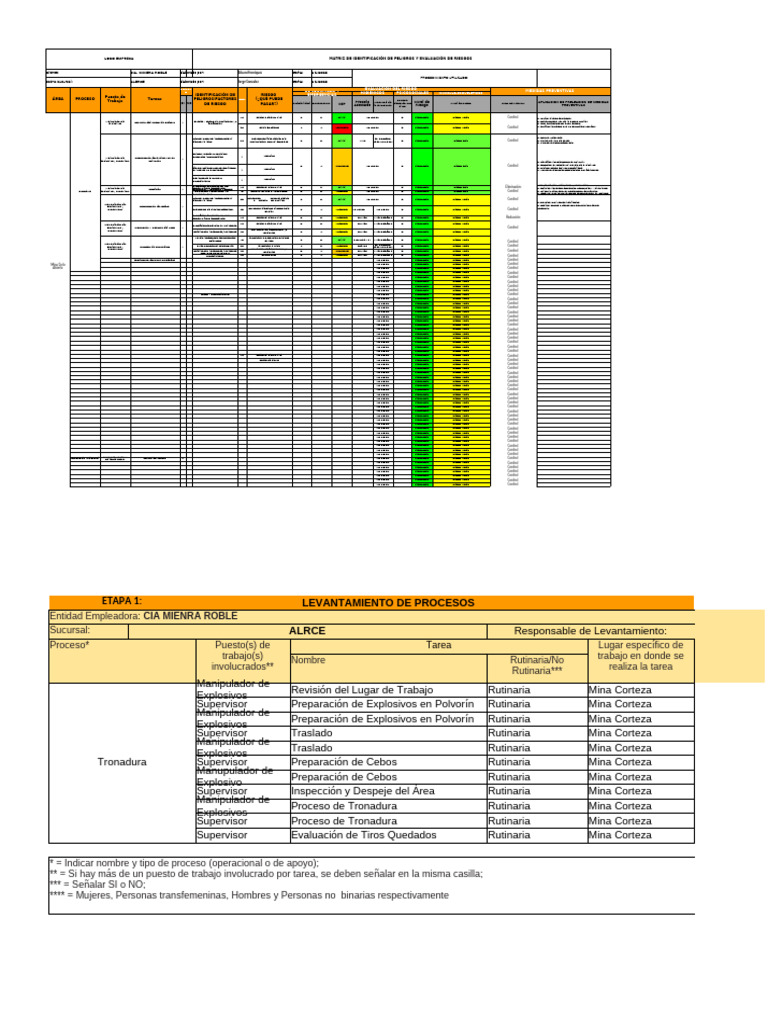 FORM - MIPER (Guía ISP V.3) DS44 (Con Ejemplo) | PDF | Soldadura | Construcción